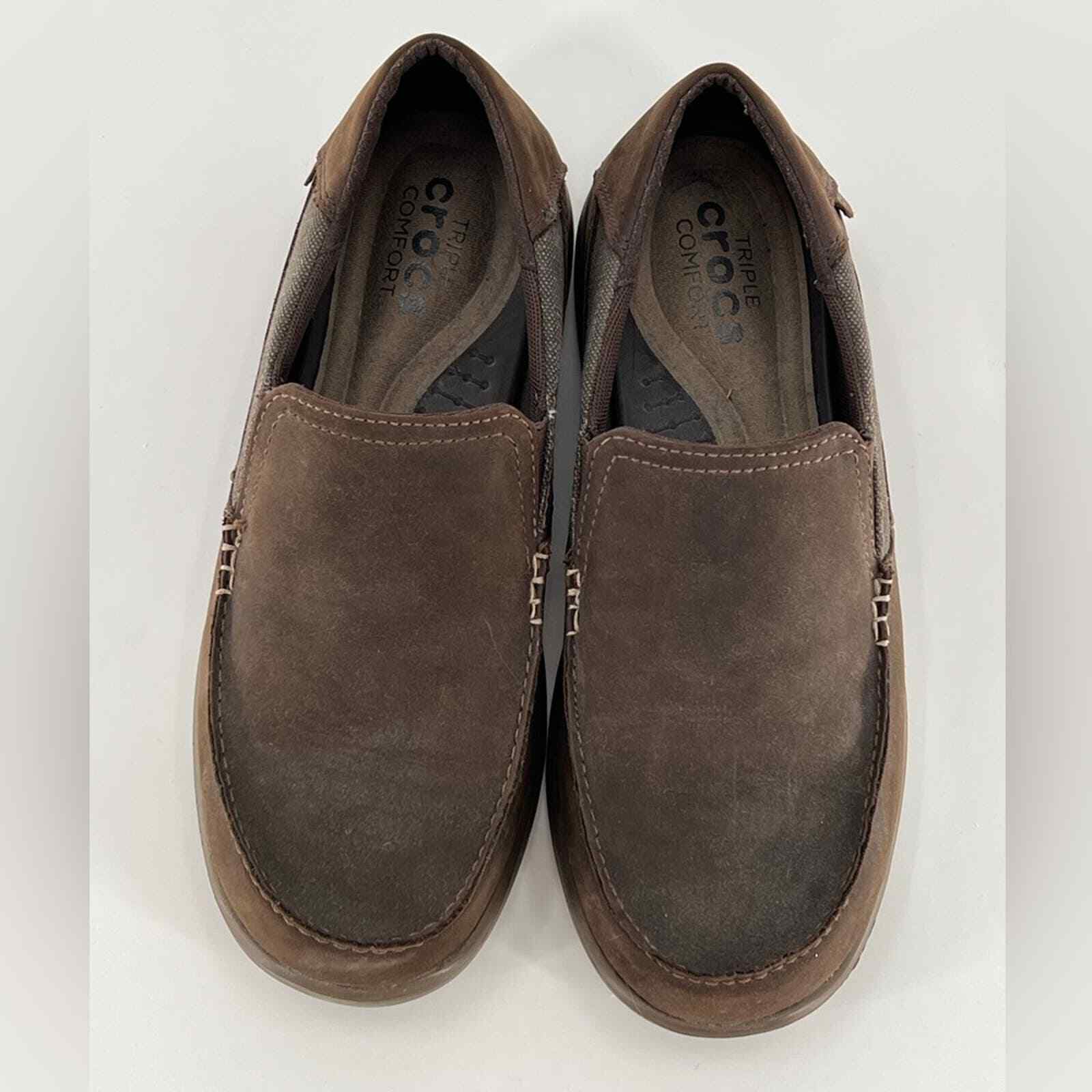 Crocs Santa Cruz Leather Loafers Triple Comfort 9 - Gem