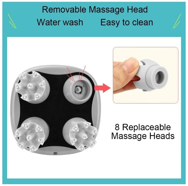 Head Massager 4D Magnetic Head Massager LED Multiple Kneading FAST FREE ...