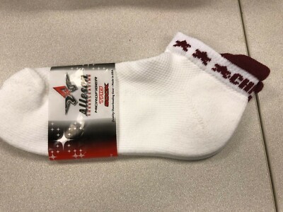Cheer Cardinal (Maroon) /White Microfiber socks NWT - Sock Size 9-11 ...