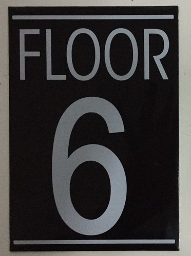 FLOOR NUMBER SIX (6) SIGN -REF24-1027 | eBay