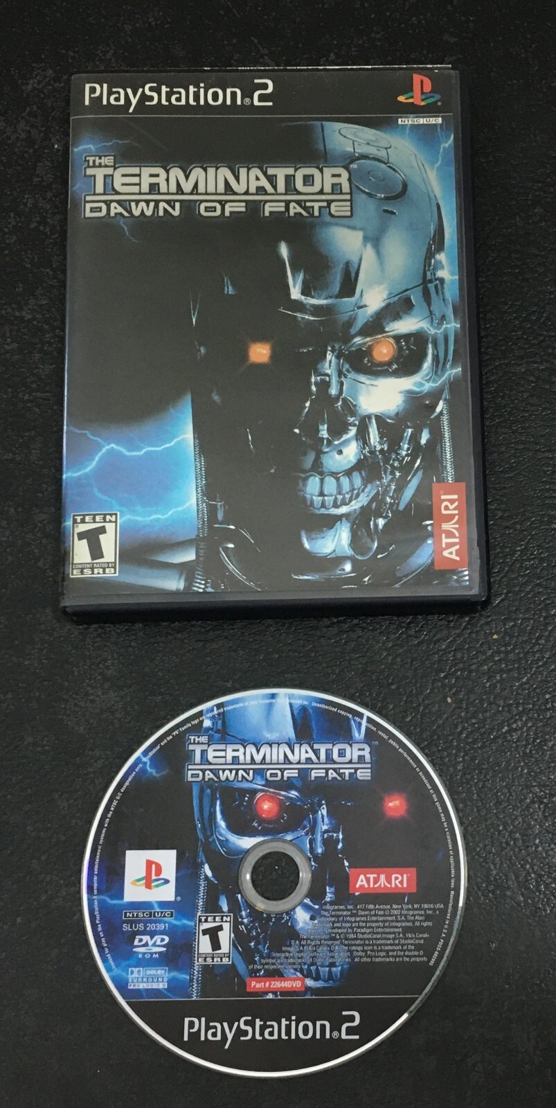 Terminator: Dawn of Fate PS2 Sony PlayStation 2 2002 Tested w/MANUAL ...
