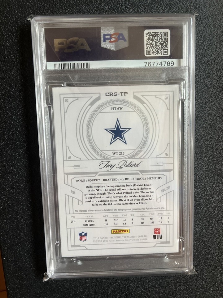 Tony Pollard National Treasures RPA /99 PSA 10 | eBay