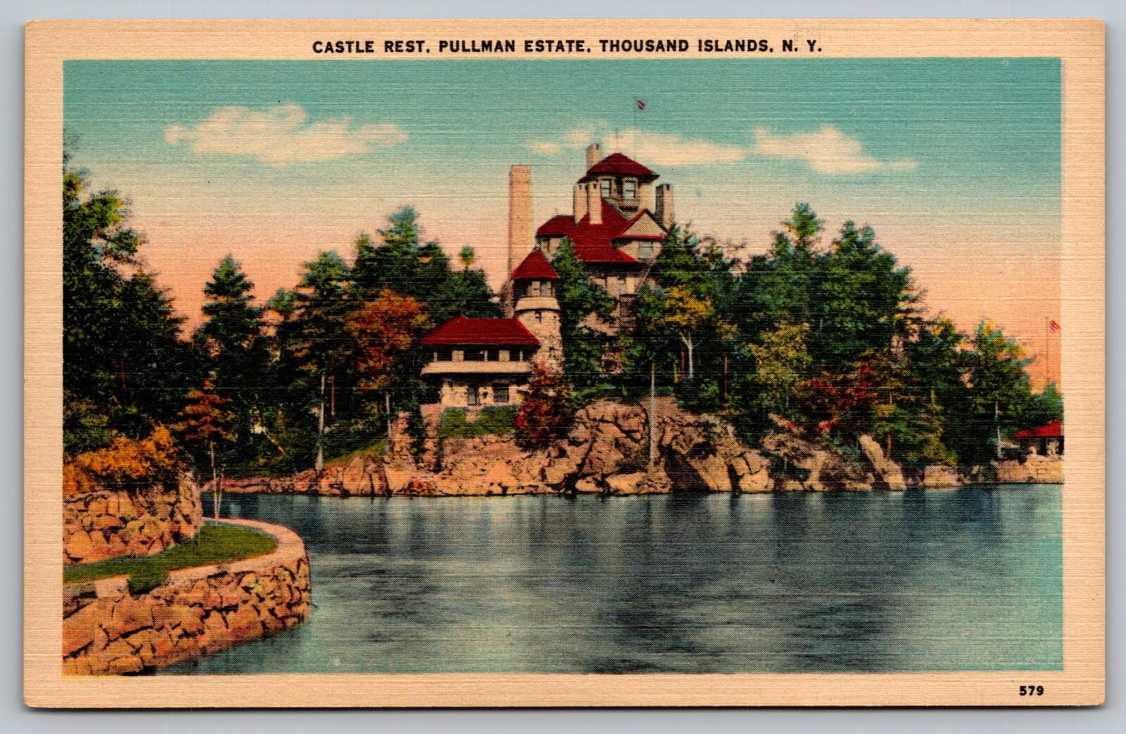 Postcard Castle Rest Pullman Estates Thousands Island New York VTG G6 ...