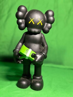Kaws Style Black Figure Holding Money – Lookalike Art Toy Fantasy Piece ...