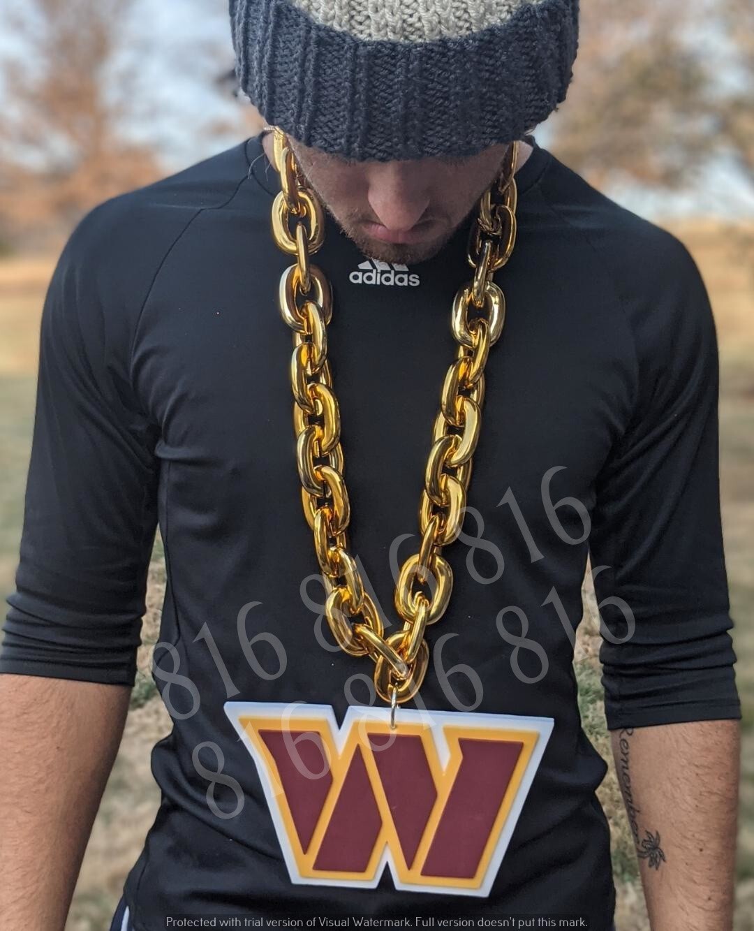 Washington Commanders Fan Chain, Giant Necklace Licensed NFL ...