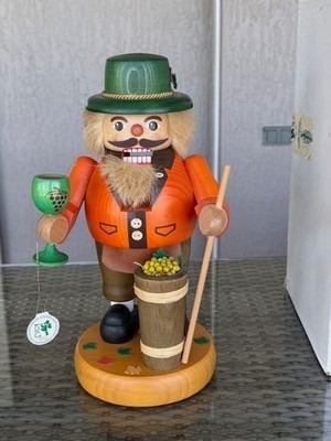 Vintage Erzgebirge Seiffen German 13" Nutcracker Wine Maker Richard ...