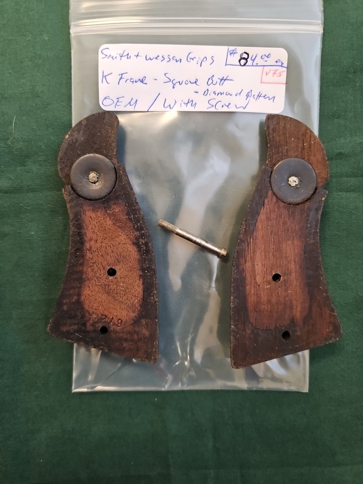 Smith & Wesson K Frame Square Butt Grips Diamond style Revolver S&W ...