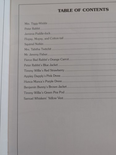 Beatrix Potter Colors Cross Stitch Book #610 Licensee Green Apple Book ...