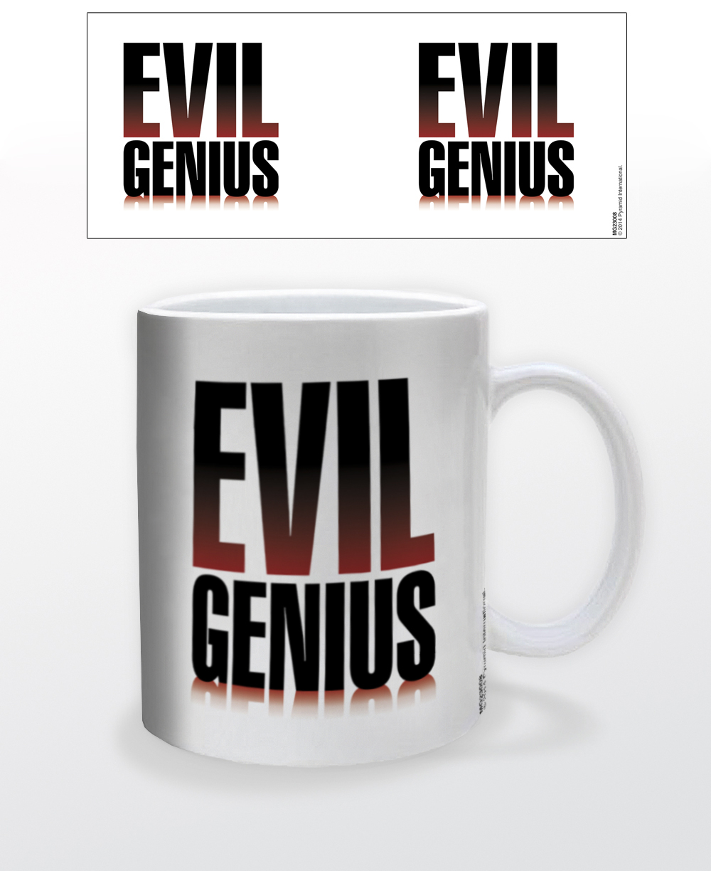 EVIL GENIOUS 11 OZ COFFEE MUG SMART FUNNY WICKED BAD TROUBLEMAKER TEA ...