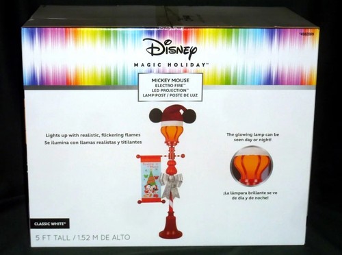 Disney Mickey Mouse 60in Lamp Post Free Standing Decoration with White ...
