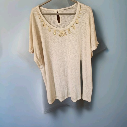George Size 22 Beige Top With Beads REDUCED!!!! | eBay
