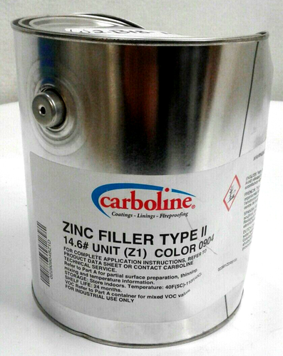 Carboline Zinc Filler Type II 14.6# Unit (Z1) Color 0904 Exp. August ...