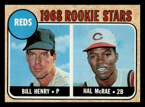 Hal McRae RC 1968 Topps #384 Rookie Stars Cincinnati Reds Vintage Wax ...