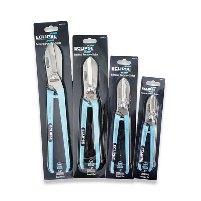 Eclipse Tin Snips 8" 10" 12" 14" Straight Cut General Purpose Snips ...