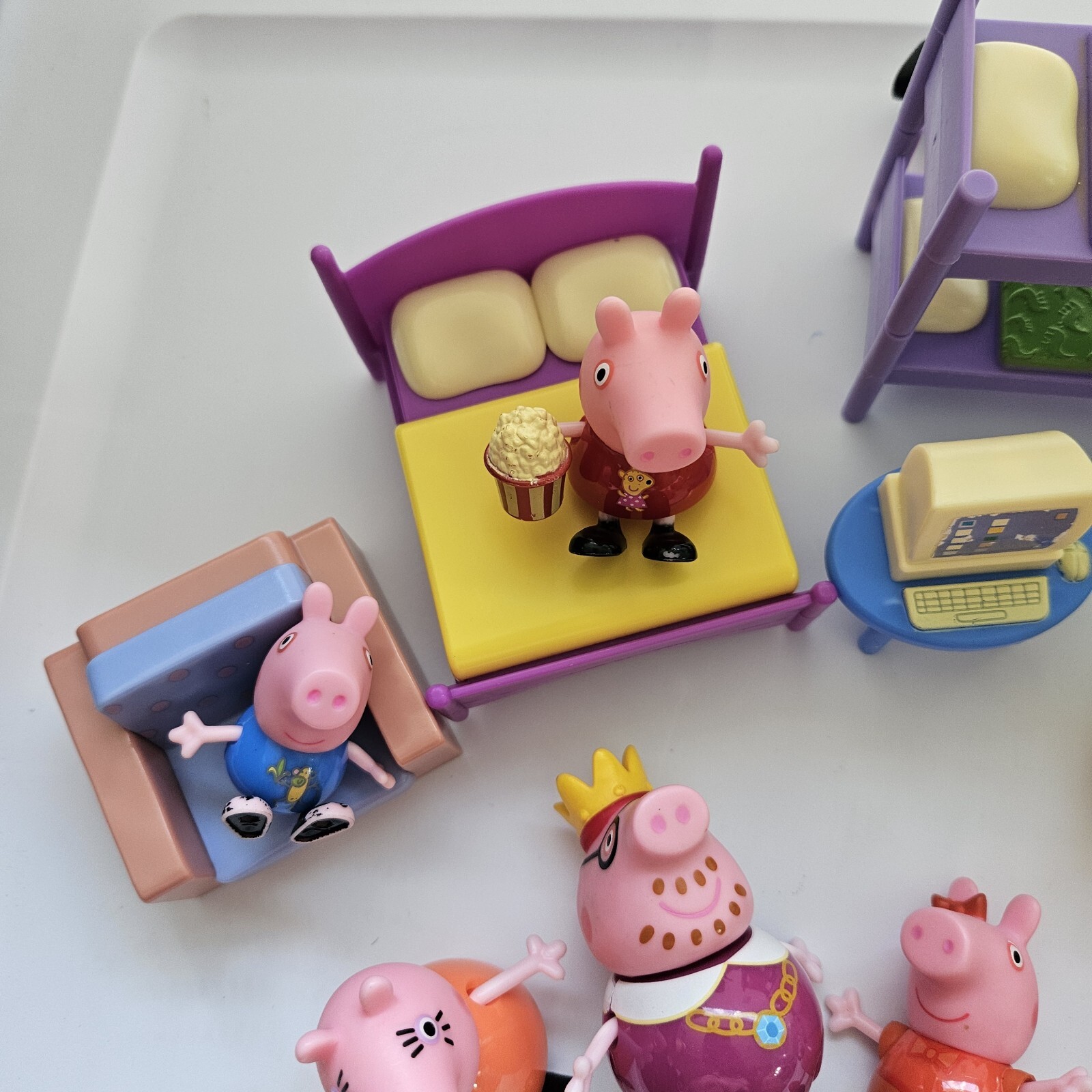 Peppa Pig Action Figures & Doll House Replacement Furniture Toy Lot ...