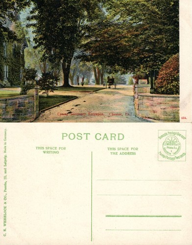 CHESTER PA CROZER SEMINARY ENTRANCE ANTIQUE POSTCARD | eBay