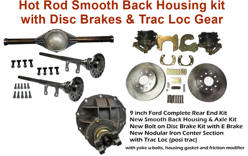 PEM HOT ROD 9 INCH REAR END KIT TRAC LOC COMPLETE WITH DISC BRAKES | eBay