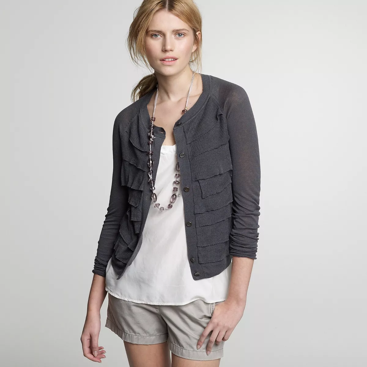 J Crew Ruffle Cardigan Top Sellers