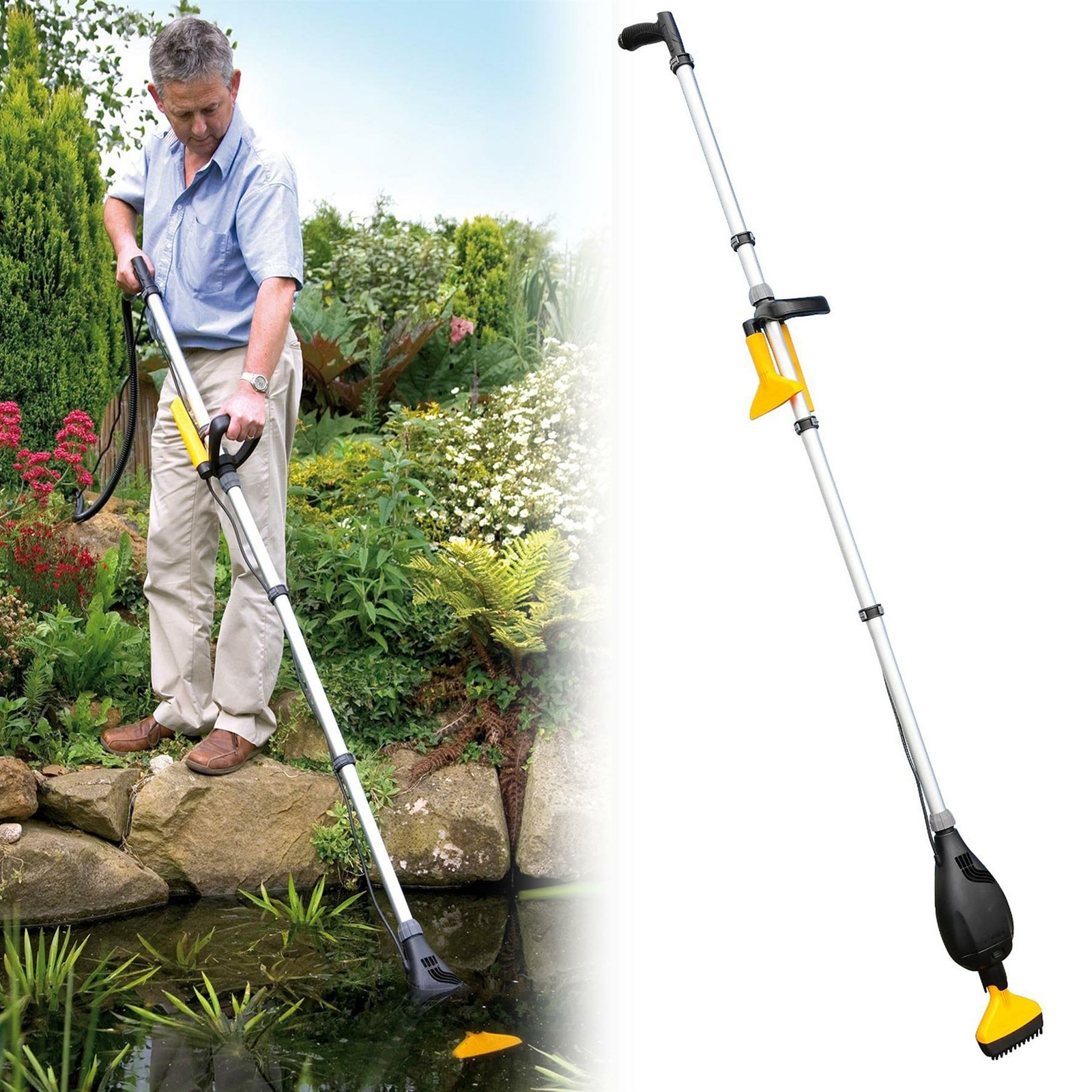 HOZELOCK PONDVAC POND VACUUM VAC HOOVER KOI FISH GARDEN WATER SILT DIRT ...