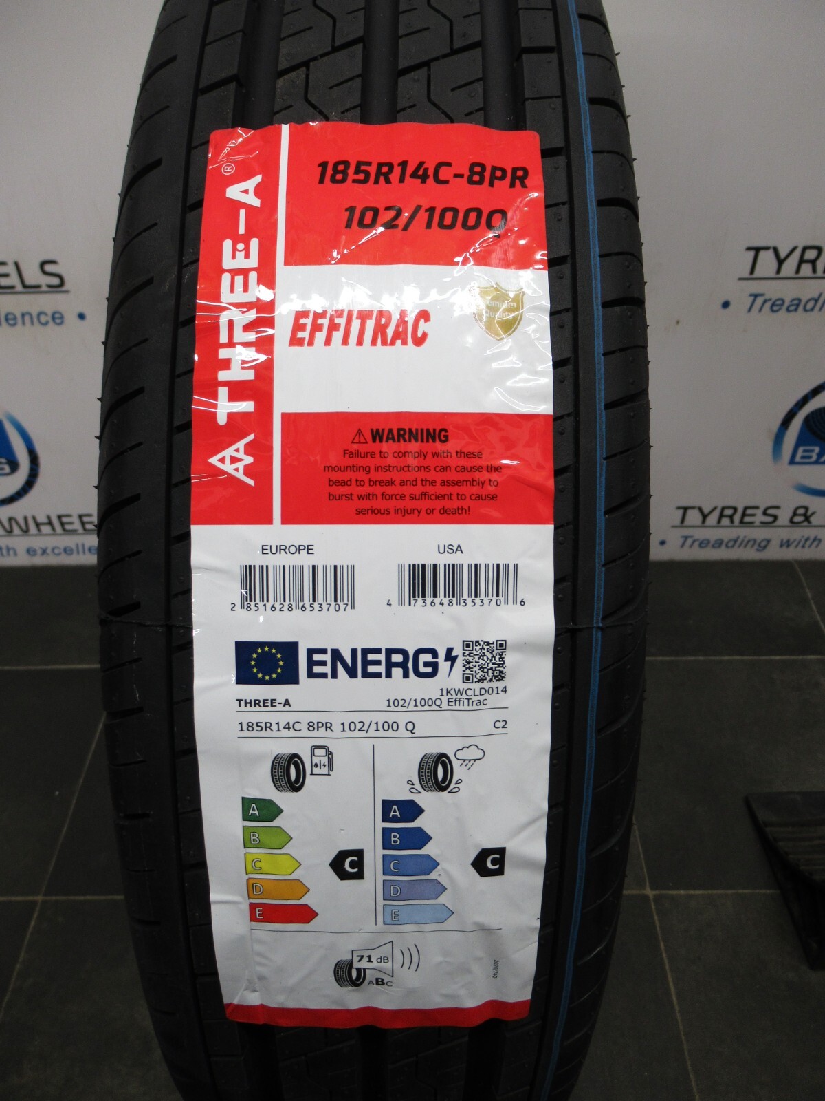 X2 NEW 185 14C 185R14C 8PLY 102/100Q M+S THREE-A TRAILER VAN COMMERCIAL ...