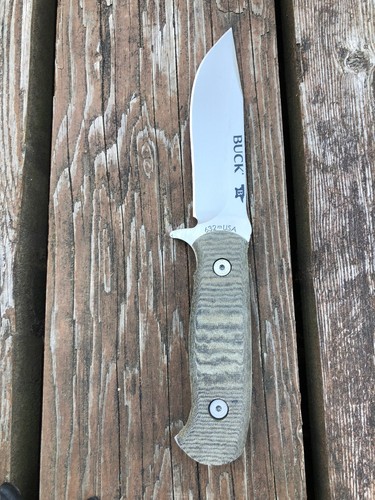 Buck 632 Mesa Fixed Blade Fine Edge Knife Micarta Handle Made in USA ...