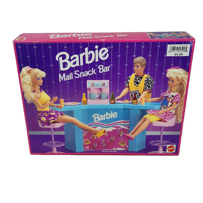 VINTAGE 1993 BARBIE MALL SNACK BAR SEALED # 67033 100% NEW COMPLETE IN ...
