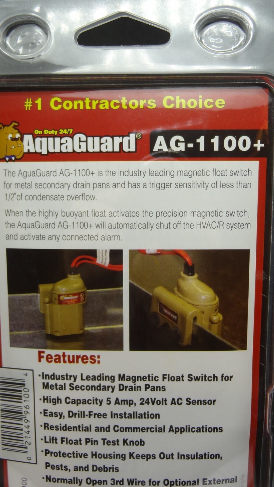 Aqua Guard Magnetic Float Drain Switch AG-1100+ AquaGuard 96100 (24 VAC ...