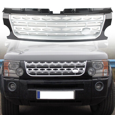Silver+Black Front Grille Bumper Mesh For Land Rover Discovery LR3 2005 ...