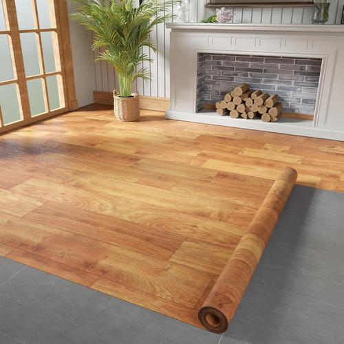 Vinyl Flooring Roll 107 sq.ft | 3'4"W x 32'10"L, PVC Leather-Like ...