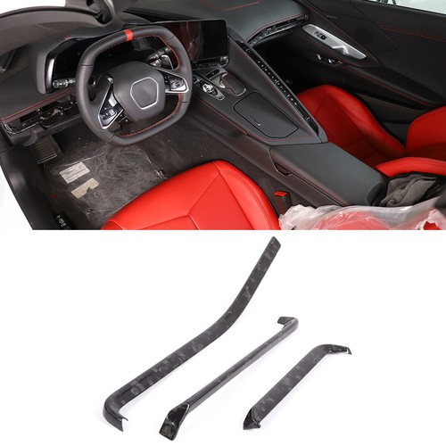 Forged Real Carbon Fiber Interior Full Trim Cover Set For Corvette C8 ...
