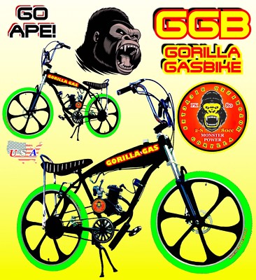 2-STROKE 66cc/80cc motorized bike KIT WITH 26" Cruiser GAS TANK FRAME ...