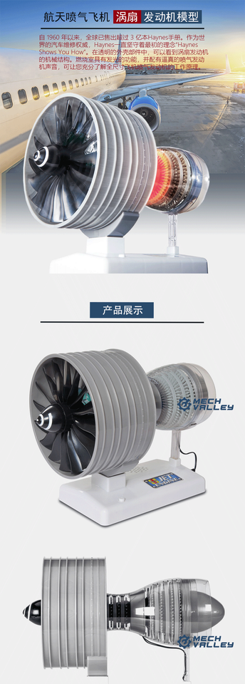 Aircraft Engine Model Jet Turbofan Engine Movable Diy Assembly Model | eBay