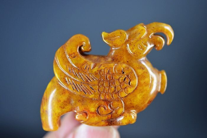 Unique China Old Jade Hand Carved *Phoenix*Amulet Pendant C35 | eBay