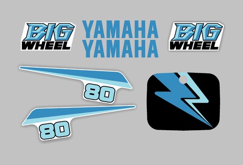 Blue graphics kit fits Yamaha 1987 BW80 BIG WHEEL decals stickers BW 80 ...
