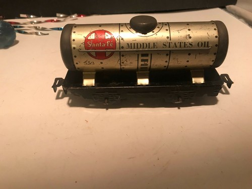 Marx Trains 553 Santa Fe Middle States Oil Tank Car with Rivet Tab ...