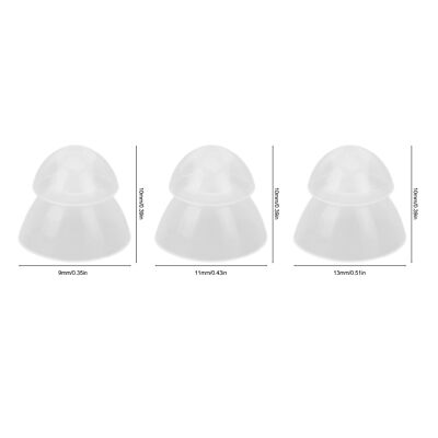 10Pcs Hearing Amplifier Ear Tips Transparent Double Layer Closed ...