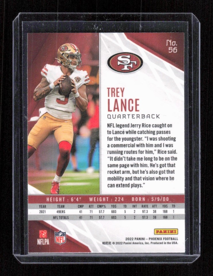 2022 Panini Phoenix #56 Trey Lance Lazer Parallel | eBay