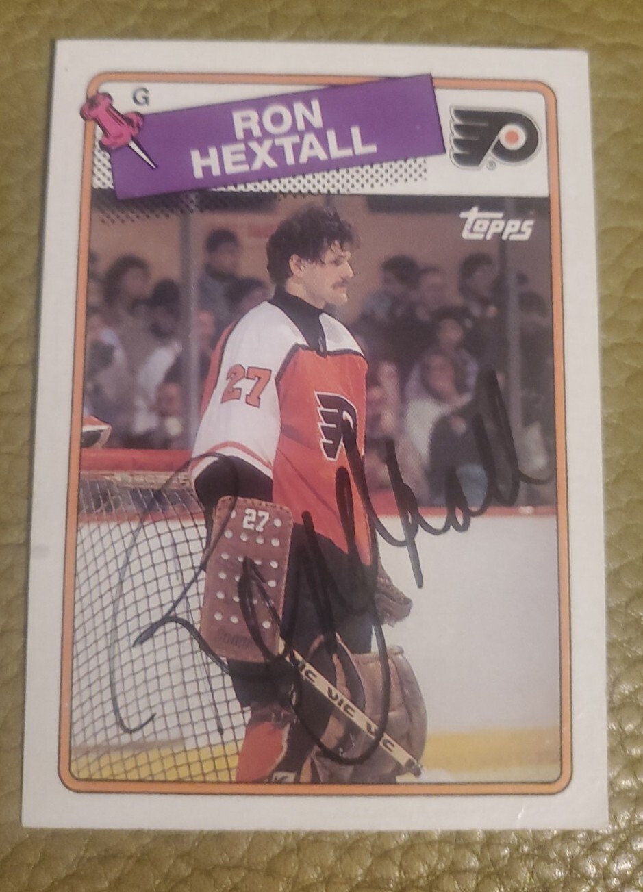 RON HEXTALL 1987-88 TOPPS SIGNED AUTOGRAPHED CARD #169 FLYERS | eBay