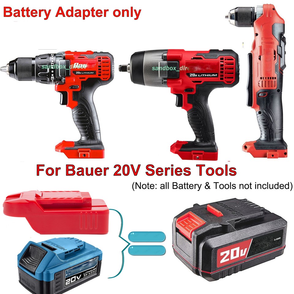 For Hercules 20V Li-ion Battery to Fits Bauer Tool Adapter Converter ...