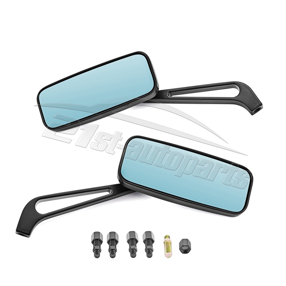 Rectangle Mirrors Fit Indian Scout Bobber Chieftain Classic Chief Dark ...