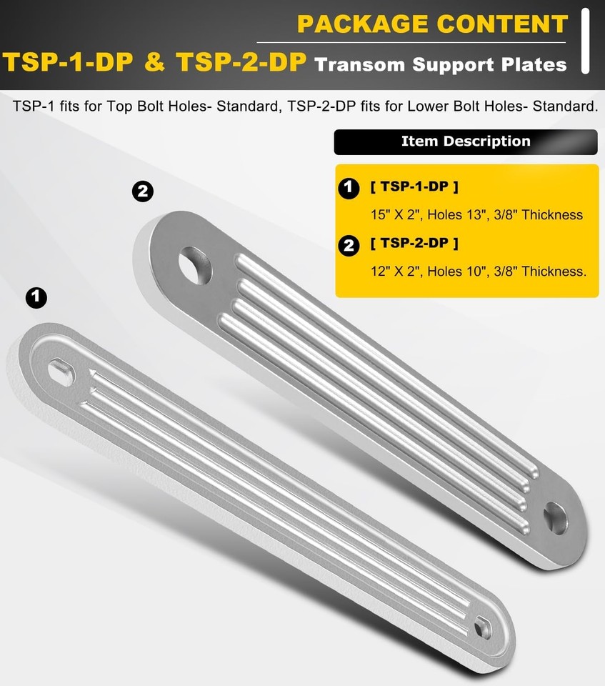 Transom Support Plate Kit TSP-1 TSP-2DP For Mercury, Johnson, Yamaha ...