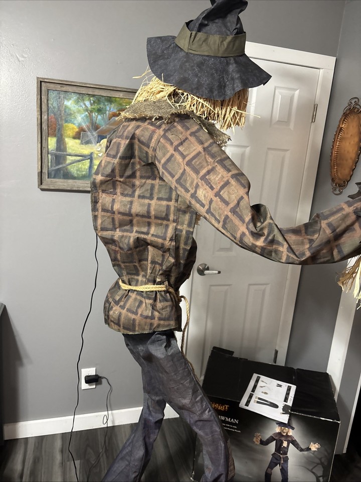 Spirit Halloween STRAWMAN Scarecrow 6' 7" Animatronic Animated Prop ...