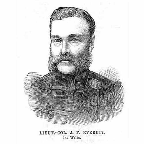 LT COL JF EVERETT 1st Wilts - Antique Military Print 1884 | eBay