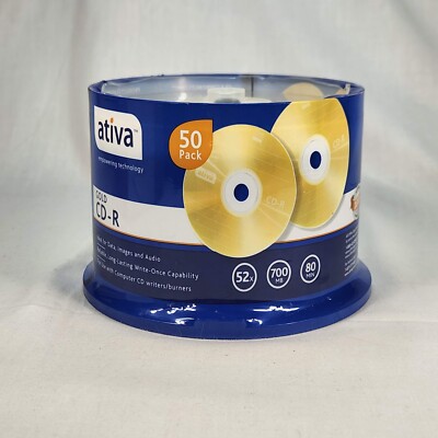 Ativa Gold CD-R 50 Pk Sealed New (Blank CD) | eBay