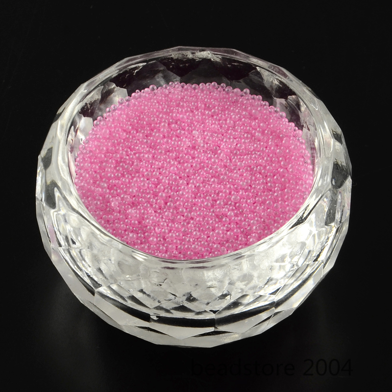 50g 3D Nial Art Microbeads Translucence Mini Glass Bead Tiny Caviar 0.6 ...
