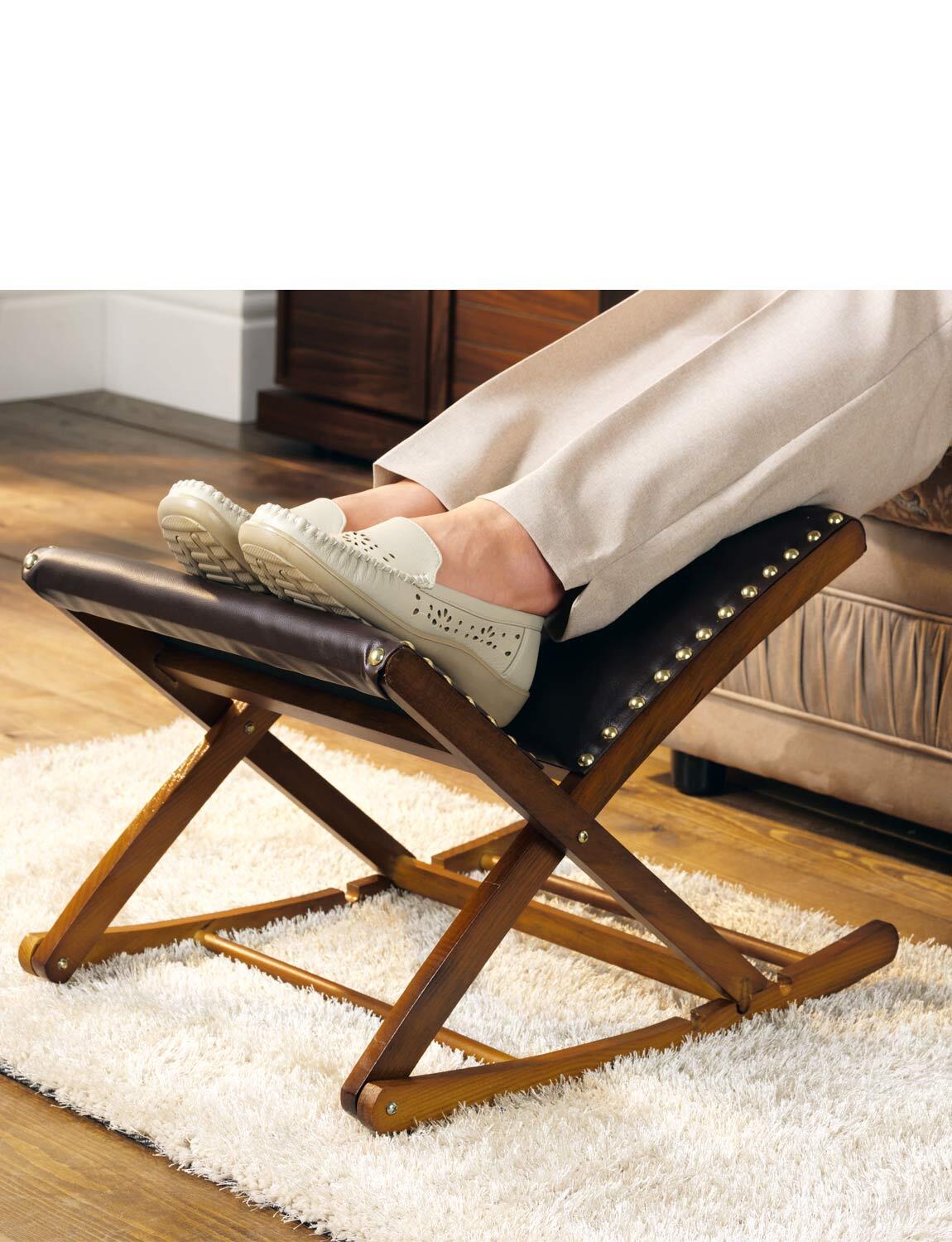 Rocking Footstool Solid Wood Adjustable Foot Rest | Stylish & Comfy ...