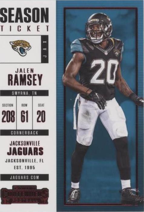 2017 Panini Contenders - Season Ticket Jalen Ramsey #20 Red Zone for ...