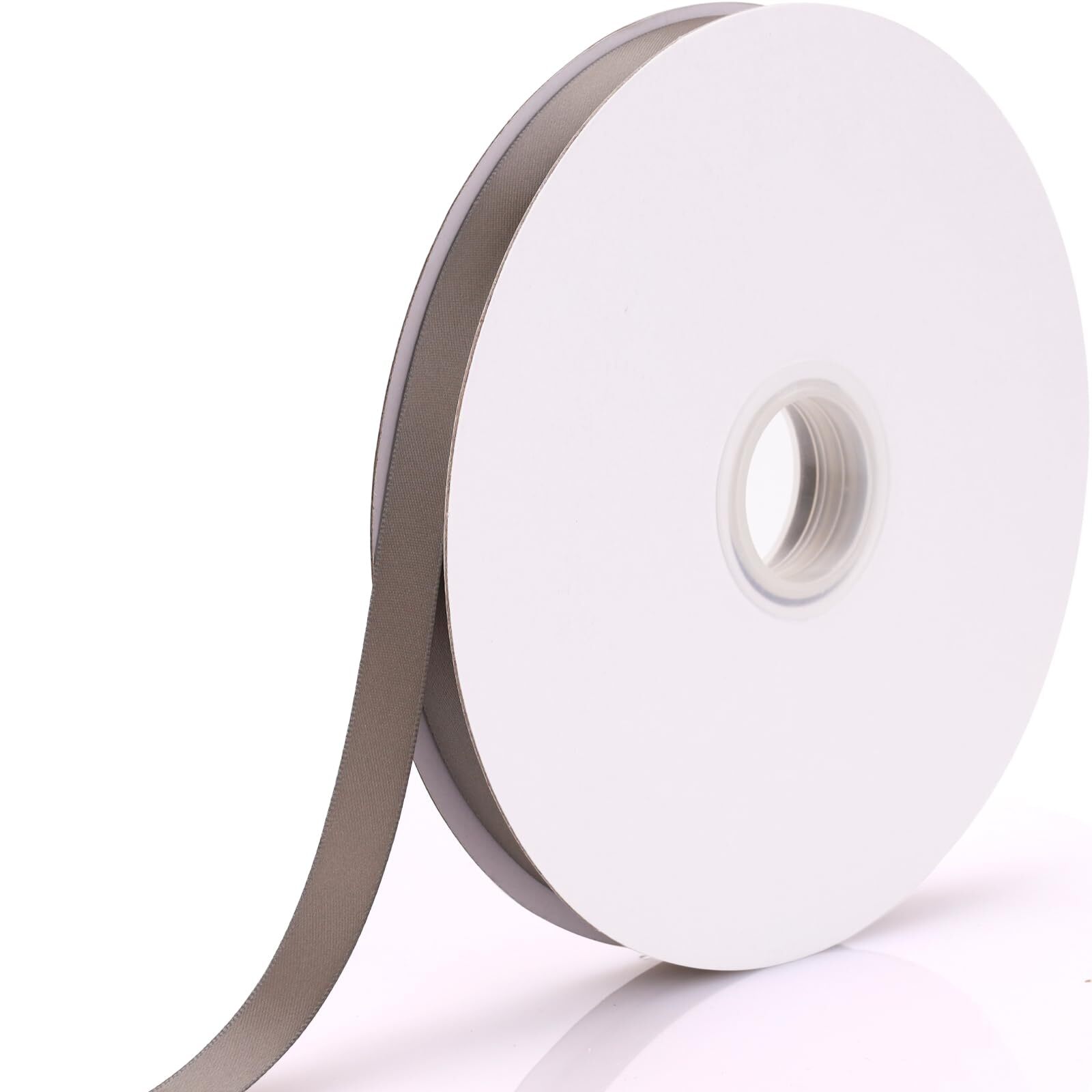 1/4 inch Dark Gray Ribbon-100 Yard Double Faced Solid Color Ribbon for ...