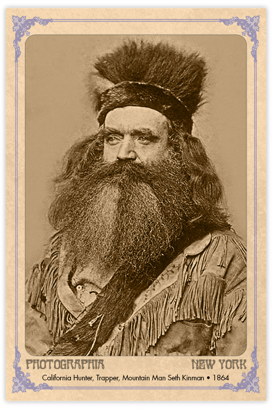 MOUNTAIN MAN SETH KINMAN 1864 California Vintage Photograph Cabinet ...