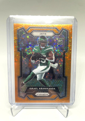 2023 Israel Abanikanda Panini Prizm Orange Disco Prizm Rookie Card #379 ...